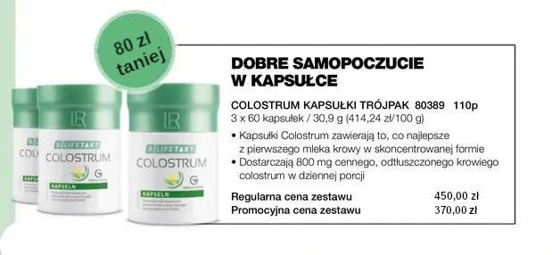 Colostrum LR Kapsułki Compact (sproszkowana krowia siara)